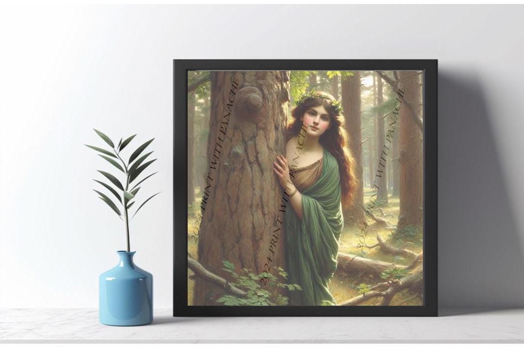 Dryad Printable Poster Forest Spirit, Wood Nymph, Greek Mythology ...