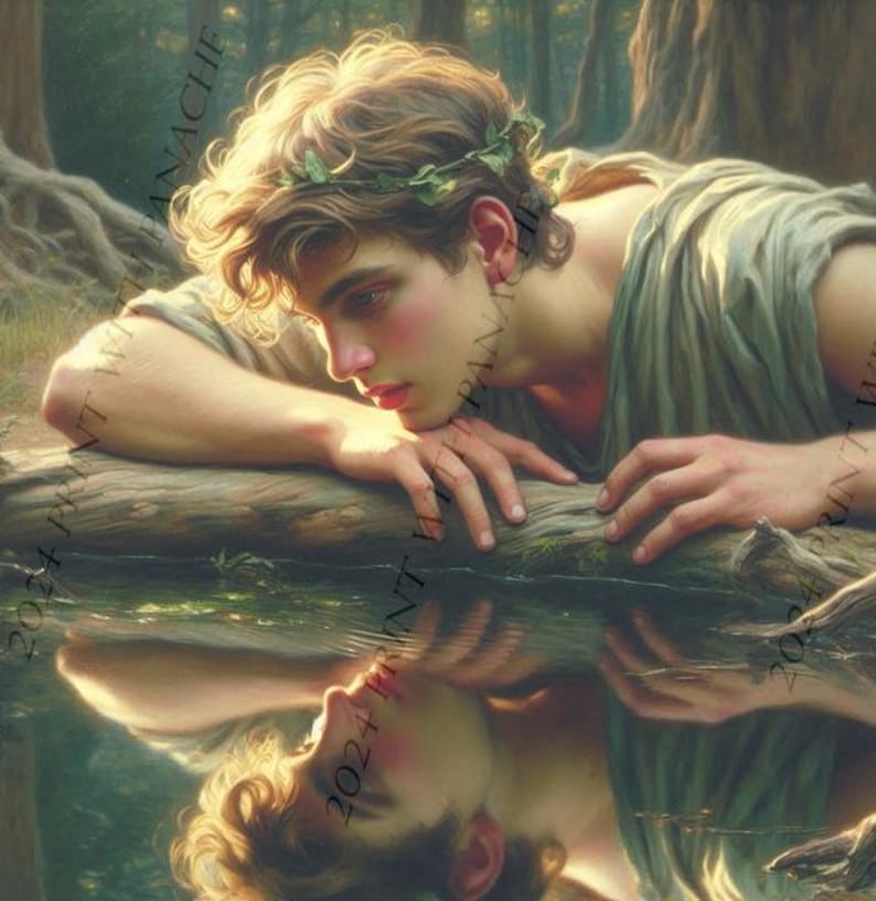 Narcissus Printable Poster: Greek Mythology, Roman Mythology, Digital ...