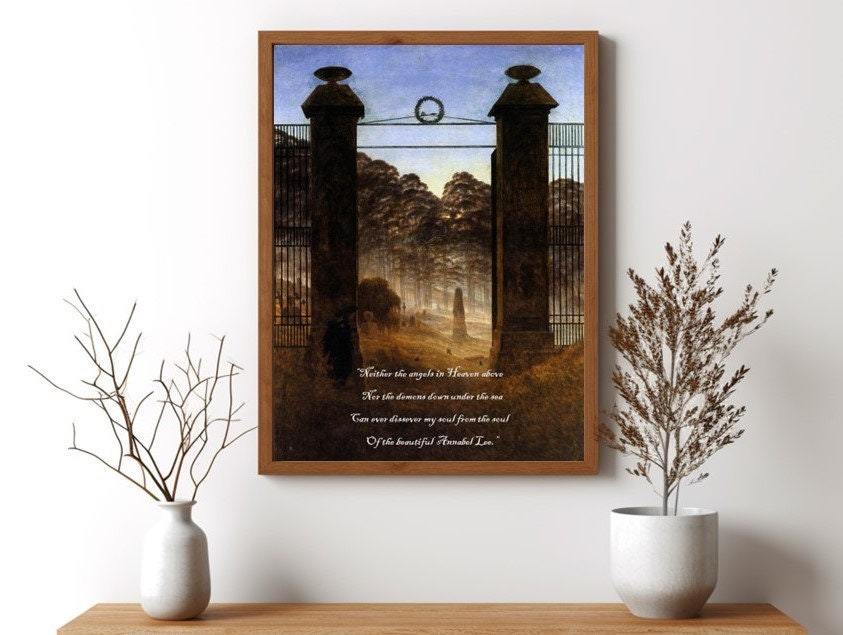 Annabel Lee Printable Art With Poetry: Gothic Art, Classroom Decor ...