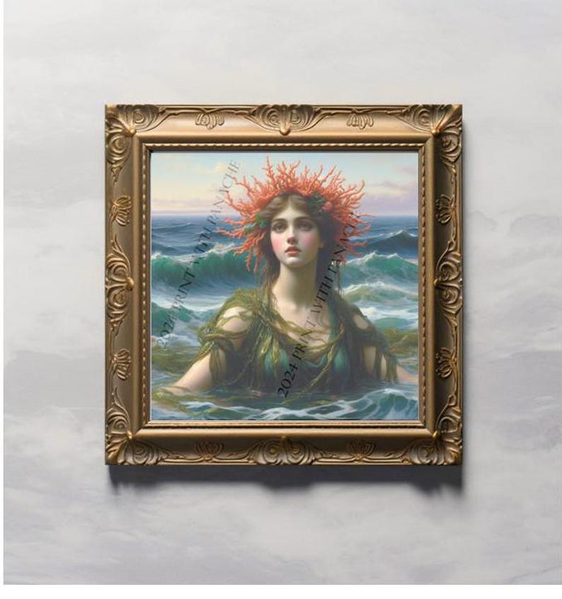 Amphitrite, Queen of the Sea Printable Art: Greek Mythology, Ocean ...