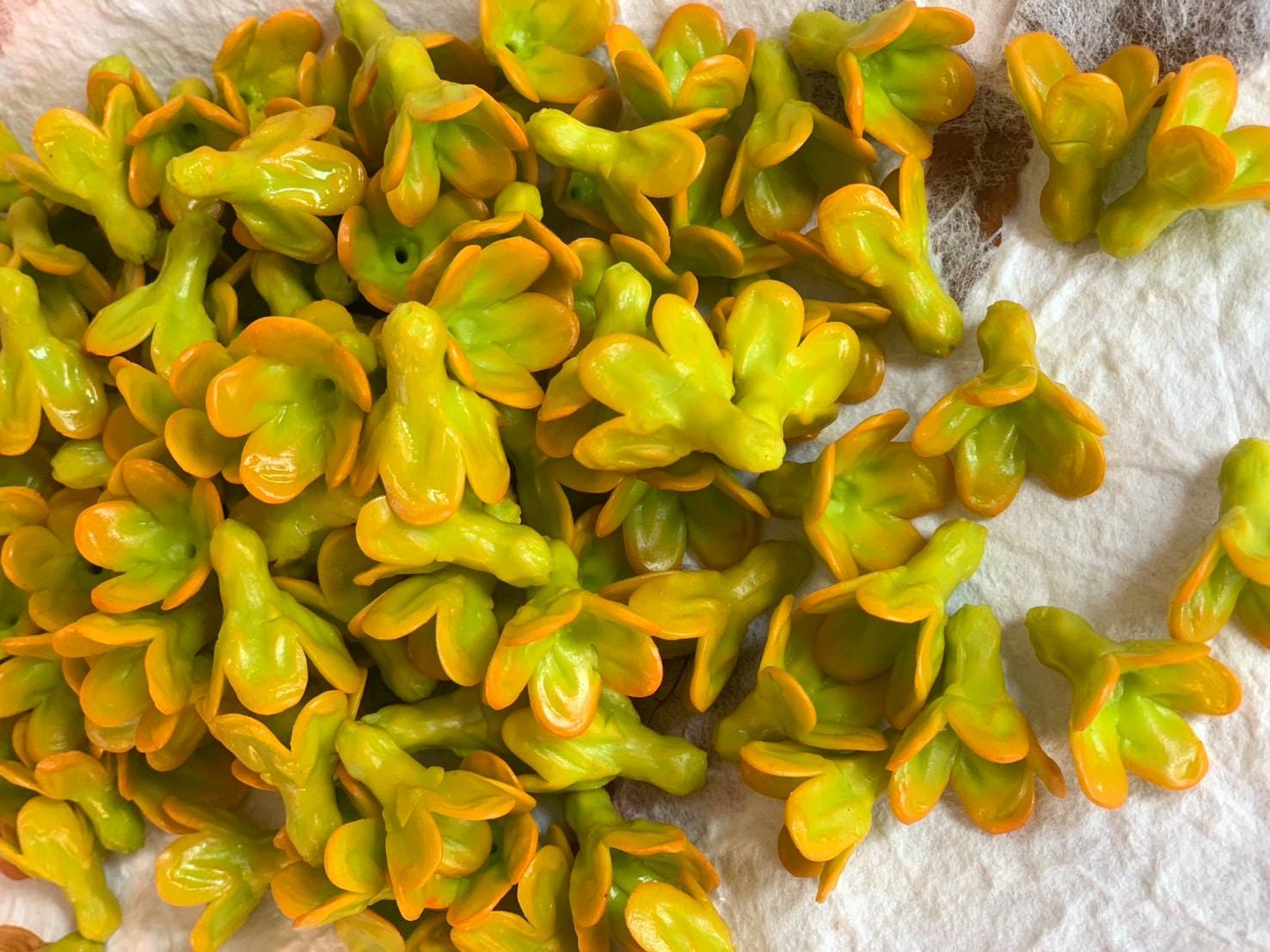 Pakalana Clay Flowers Beads– Hawaiian Lei Jewelry Making Garland, DIY ...