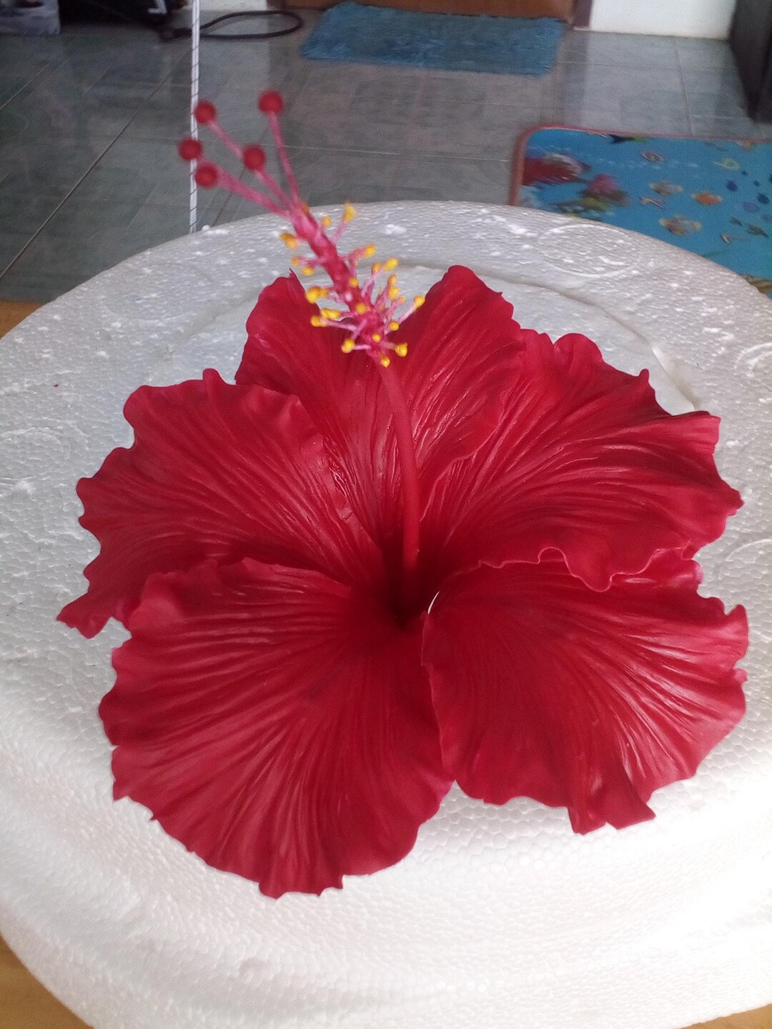 Clay Hibiscus Flowers ( Real Size) - Etsy