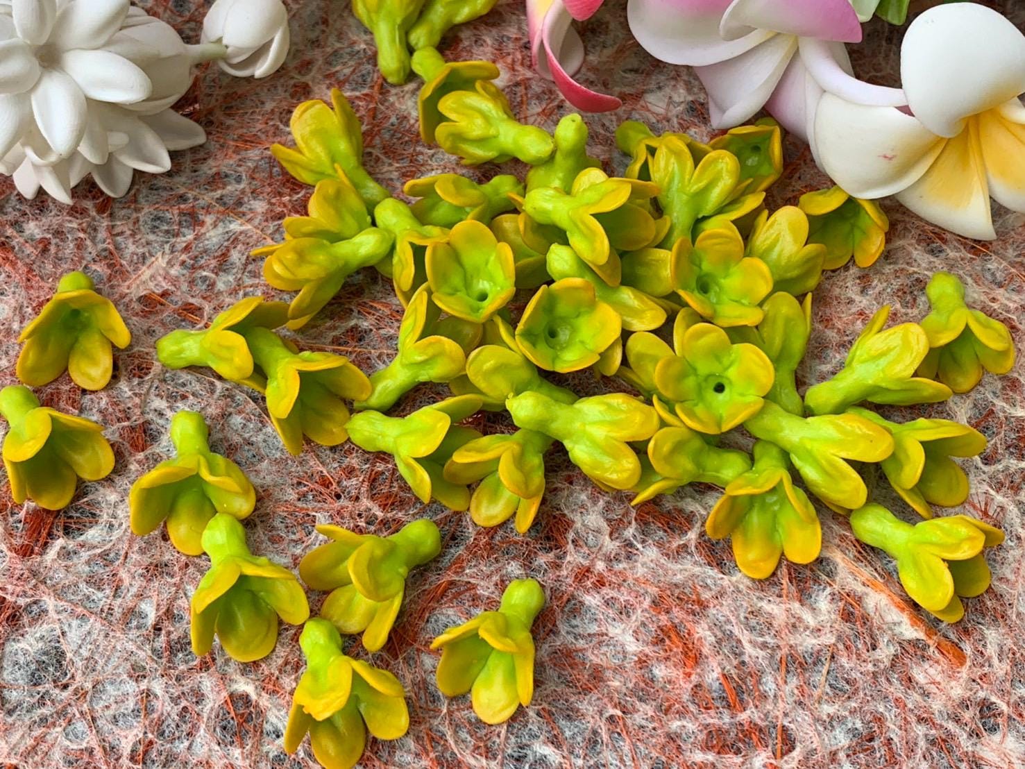 Pakalana Clay Flowers Beads– Hawaiian Lei Jewelry Making Garland, DIY ...