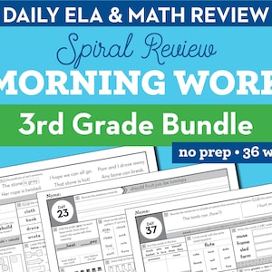 2nd Grade Daily Spiral Review Worksheets, Educational Activity, Home ...