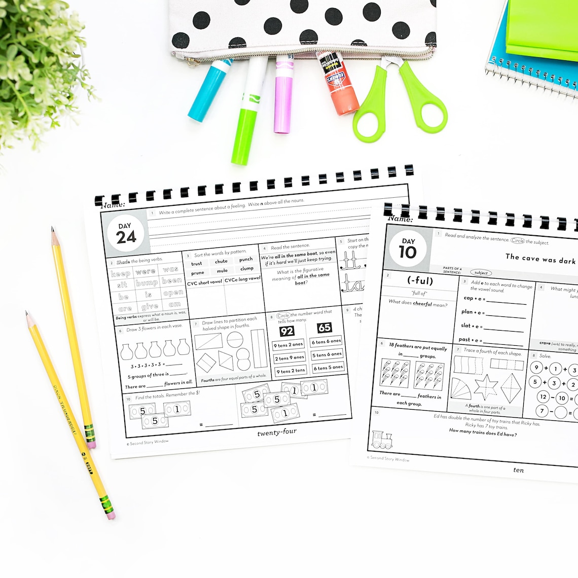 3rd Grade Daily Spiral Review Worksheets, Educational Activity, Home ...