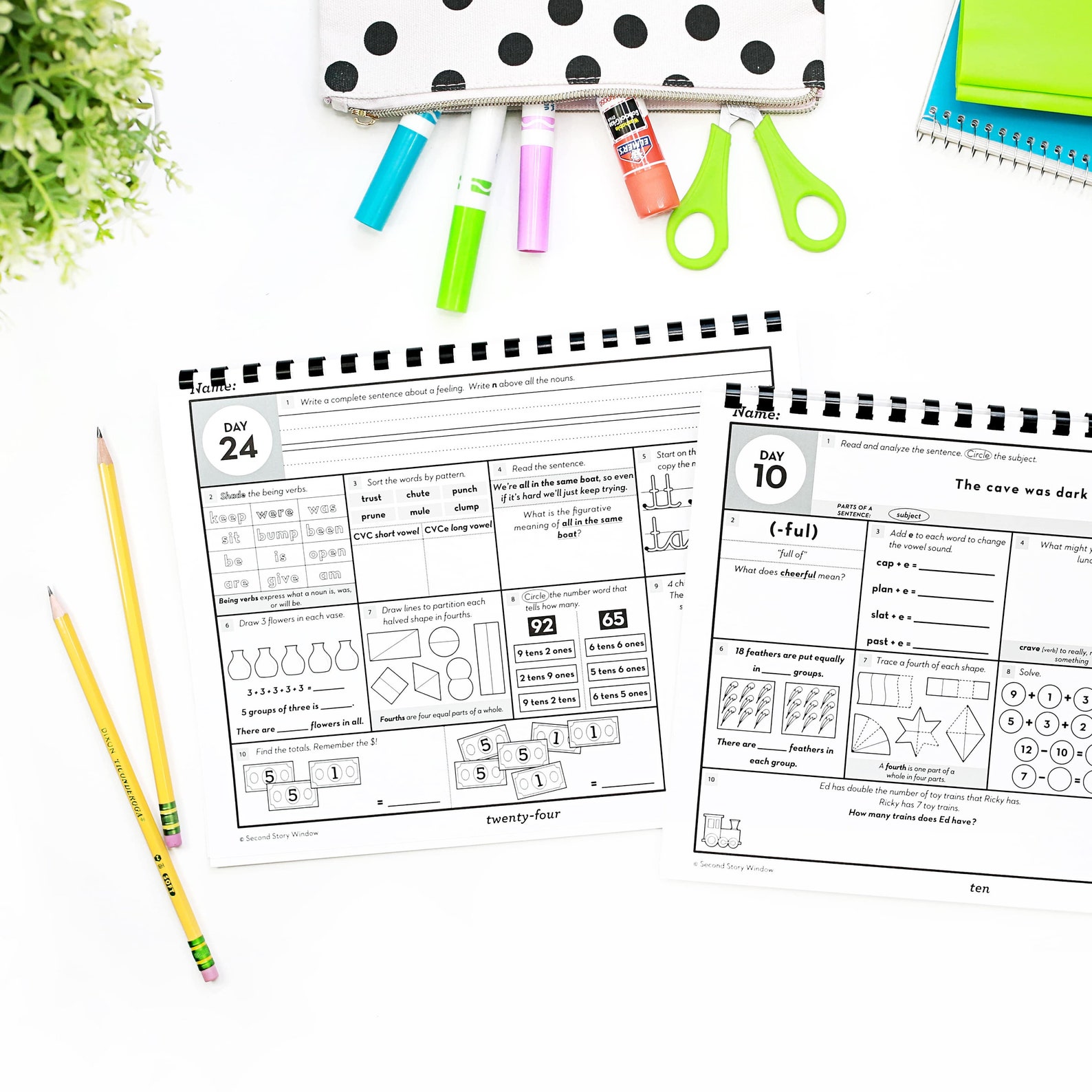 3rd Grade Daily Spiral Review Worksheets, Educational Activity, Home ...