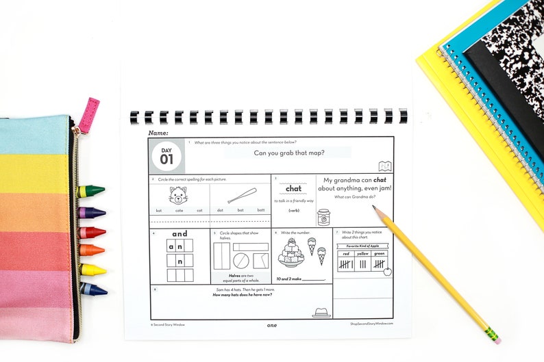 2nd Grade Daily Spiral Review Worksheets, Educational Activity, Home ...