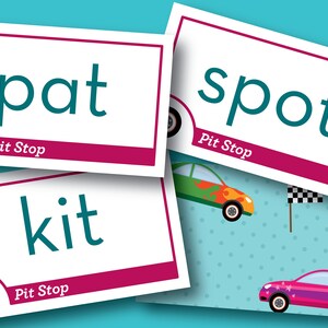 Pit Stop Game - Short Vowel Phonics Letter Sound Printable Game ...