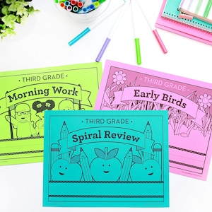 3rd Grade Daily Spiral Review Worksheets Educational - Etsy