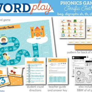 Terrific Teeth Game - Phonics Digraph Letter Sound Printable Game ...