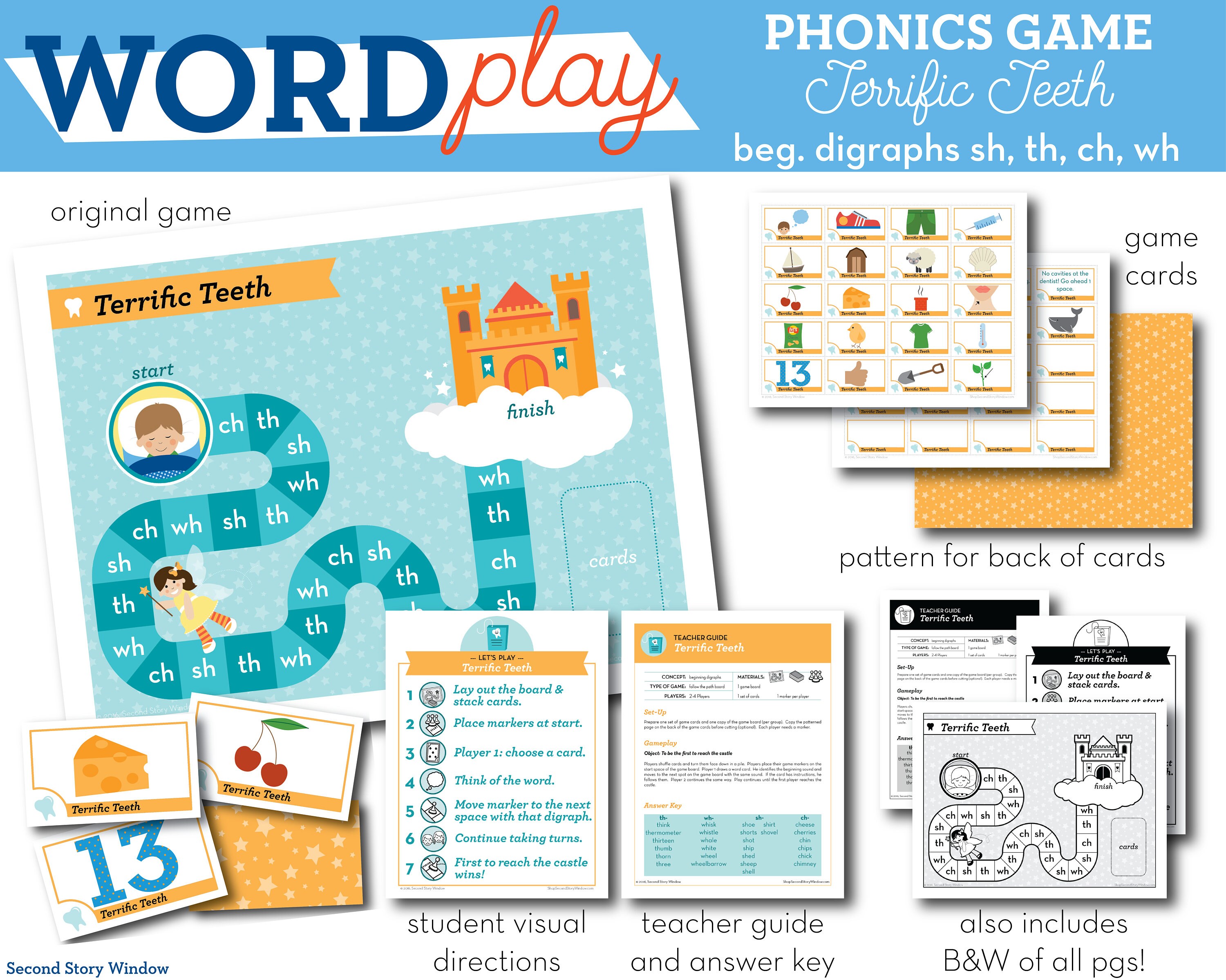 Terrific Teeth Game Phonics Digraph Letter Sound Printable - Etsy