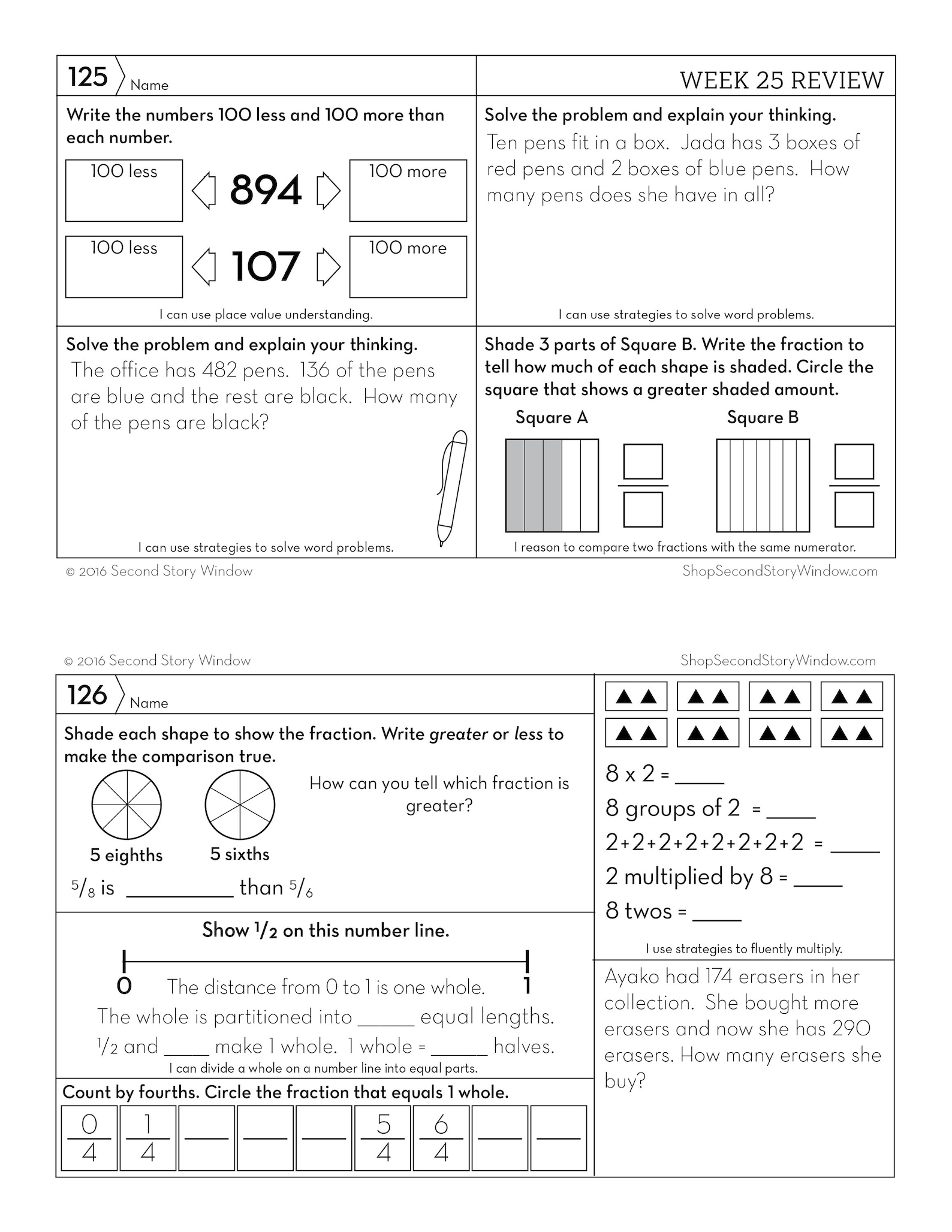 3rd Grade Math and Reading Homework, Educational Activity, Home ...