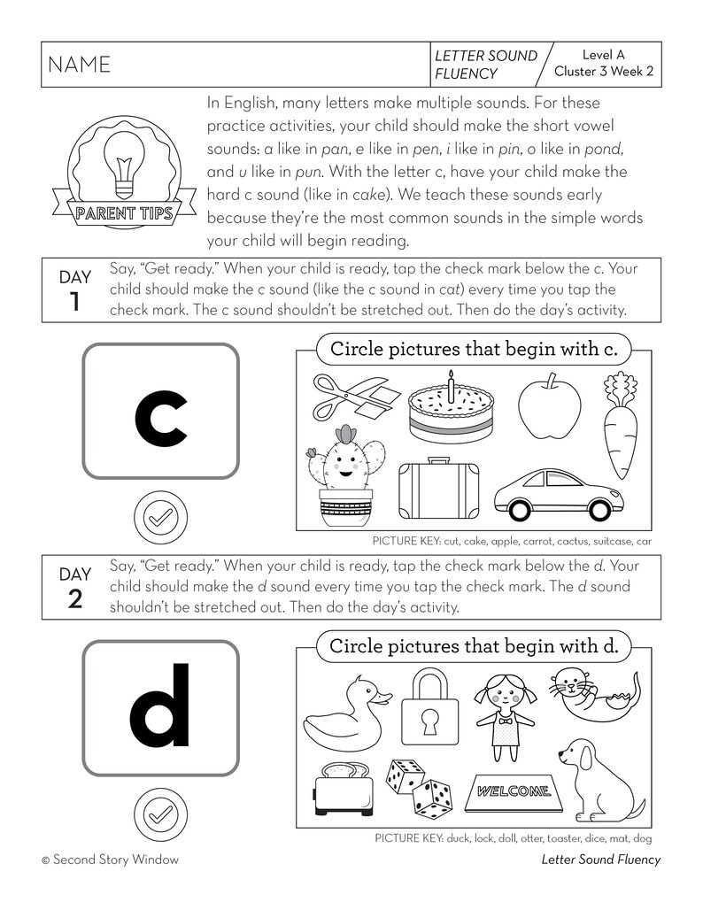 Letter Sound Fluency Practice, ABC Alphabet, Homework, Homeschool ...