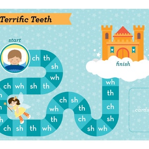 Terrific Teeth Phonics Game - Beginning Digraphs (digital Download) - Etsy