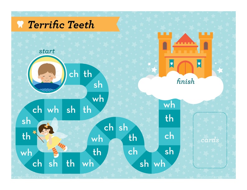 Terrific Teeth Game Phonics Digraph Letter Sound Printable - Etsy