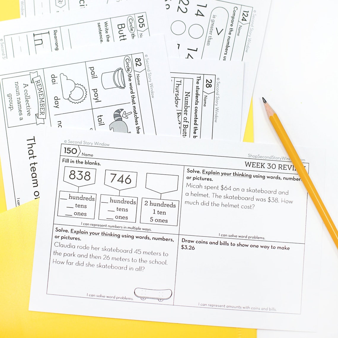 2nd Grade Math and Reading Homework, Educational Activity, Home ...
