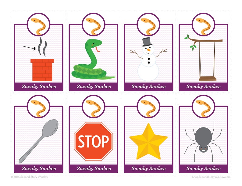 Sneaky Snakes Game Phonics Blends Letter Sound Printable Game ...