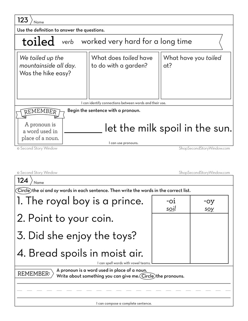 2nd Grade Math and Reading Homework Educational Activity | Etsy