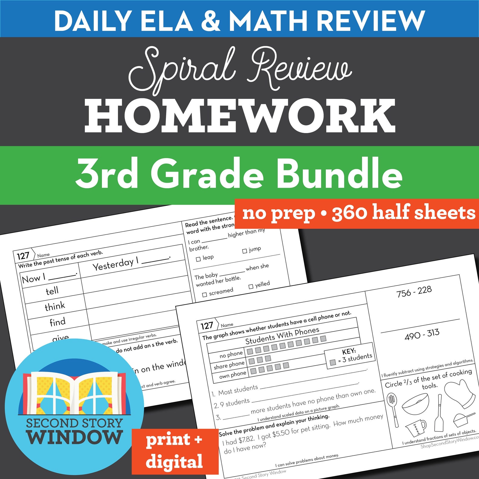 3rd Grade Math and Reading Homework, Educational Activity, Home ...