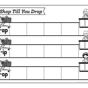 Shop Till You Drop Game - Short Vowel Phonics Letter Sound Printable ...