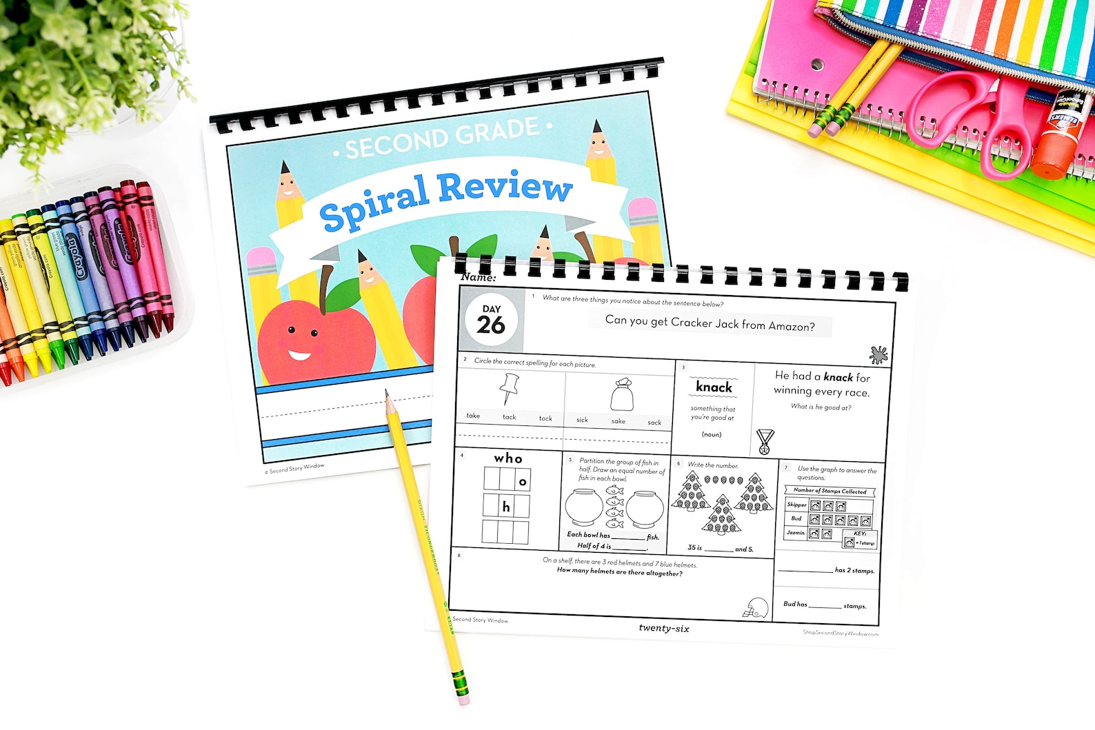 2nd Grade Daily Spiral Review Worksheets, Educational Activity, Home ...