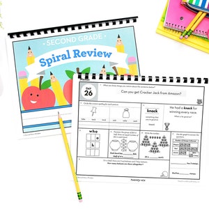 2nd Grade Daily Spiral Review Worksheets, Educational Activity, Home ...