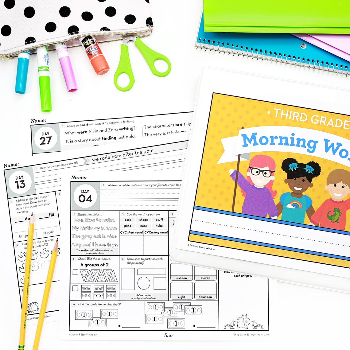 3rd Grade Daily Spiral Review Worksheets Educational - Etsy
