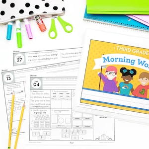 3rd Grade Daily Spiral Review Worksheets, Educational Activity, Home ...