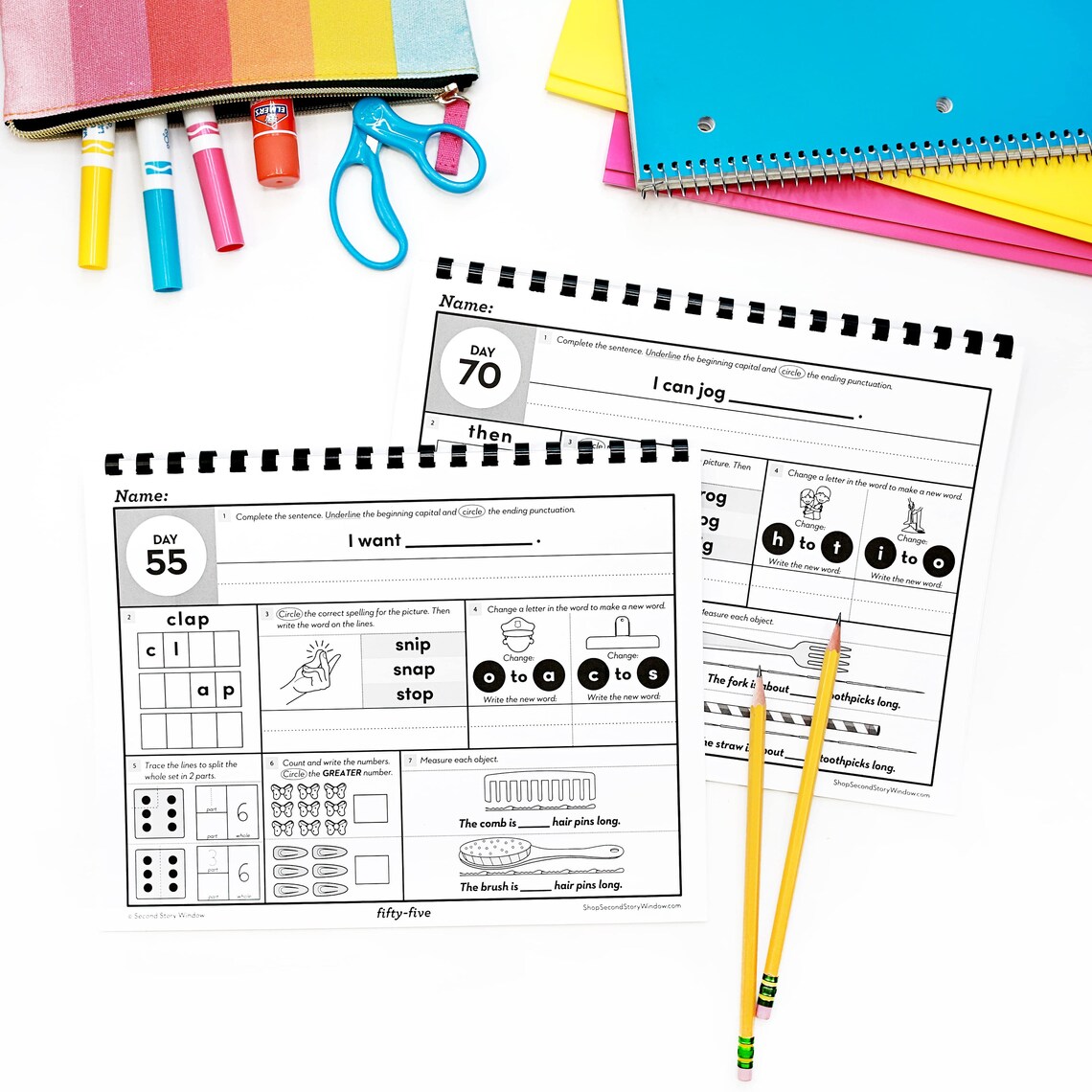 1st Grade Daily Spiral Review Worksheets Educational - Etsy