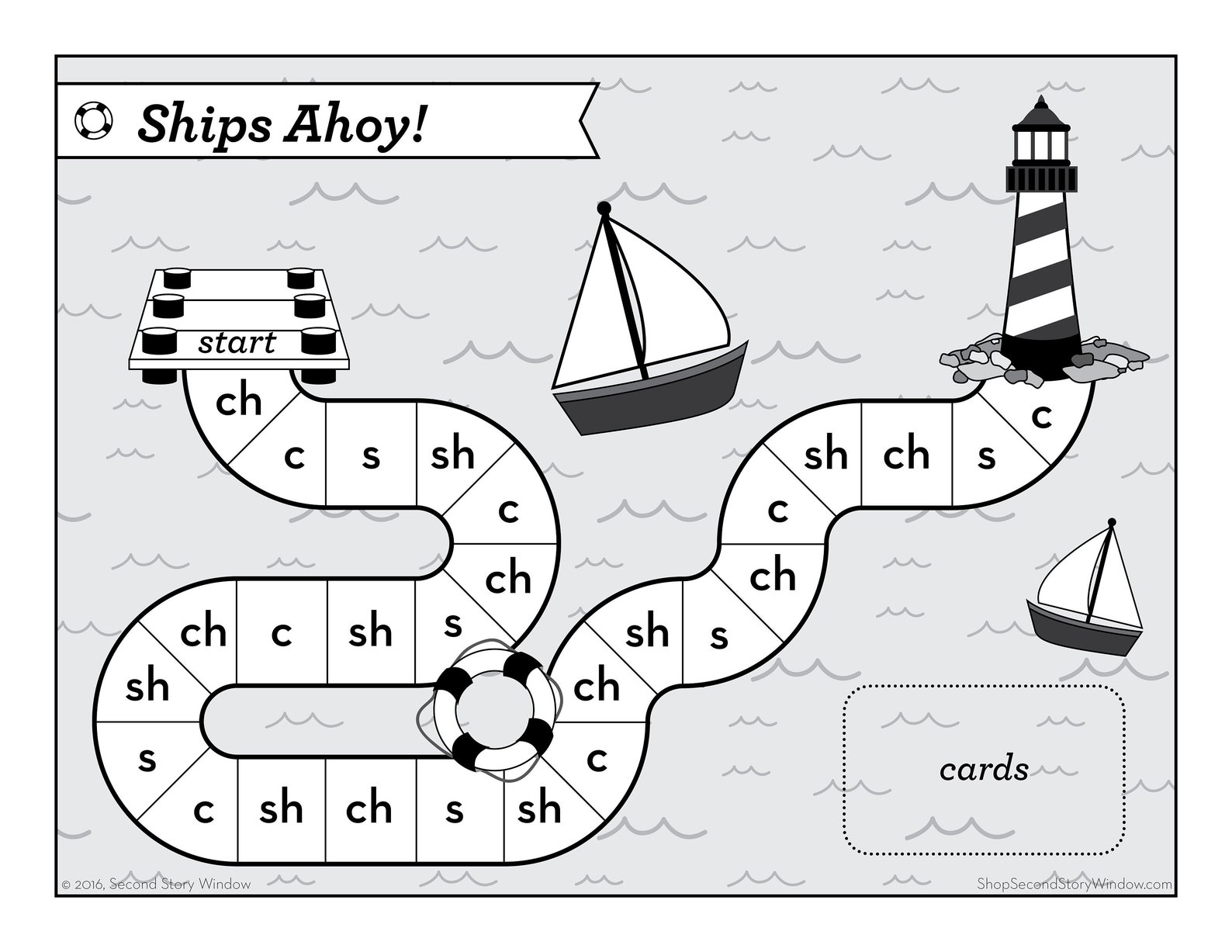 Ships Ahoy Game Phonics Digraph Letter Sound Printable Game ...