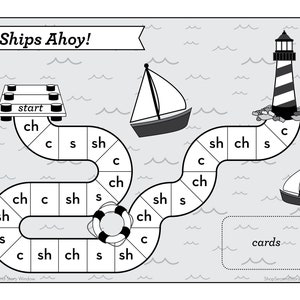 Ships Ahoy Game - Phonics Digraph Letter Sound Printable Game ...