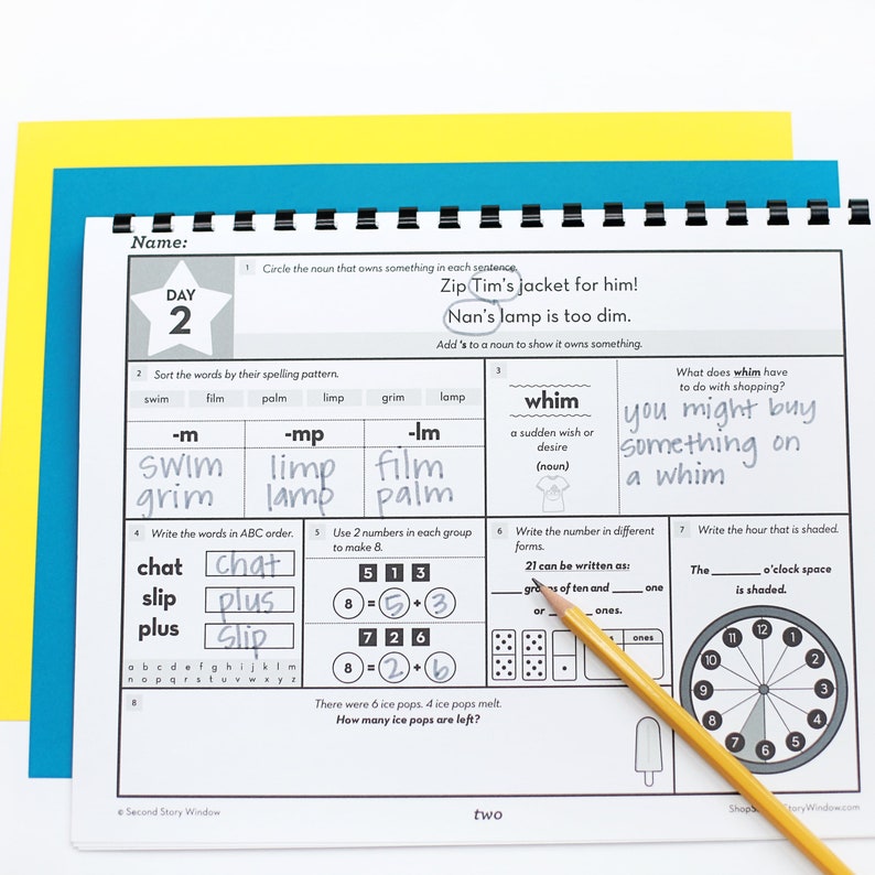 2nd Grade Summer Review Workbook, Math & Reading Worksheets, Summer ...