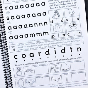 Letter Sounds, ABC Alphabet Fluency Practice for Homework or Homeschool ...