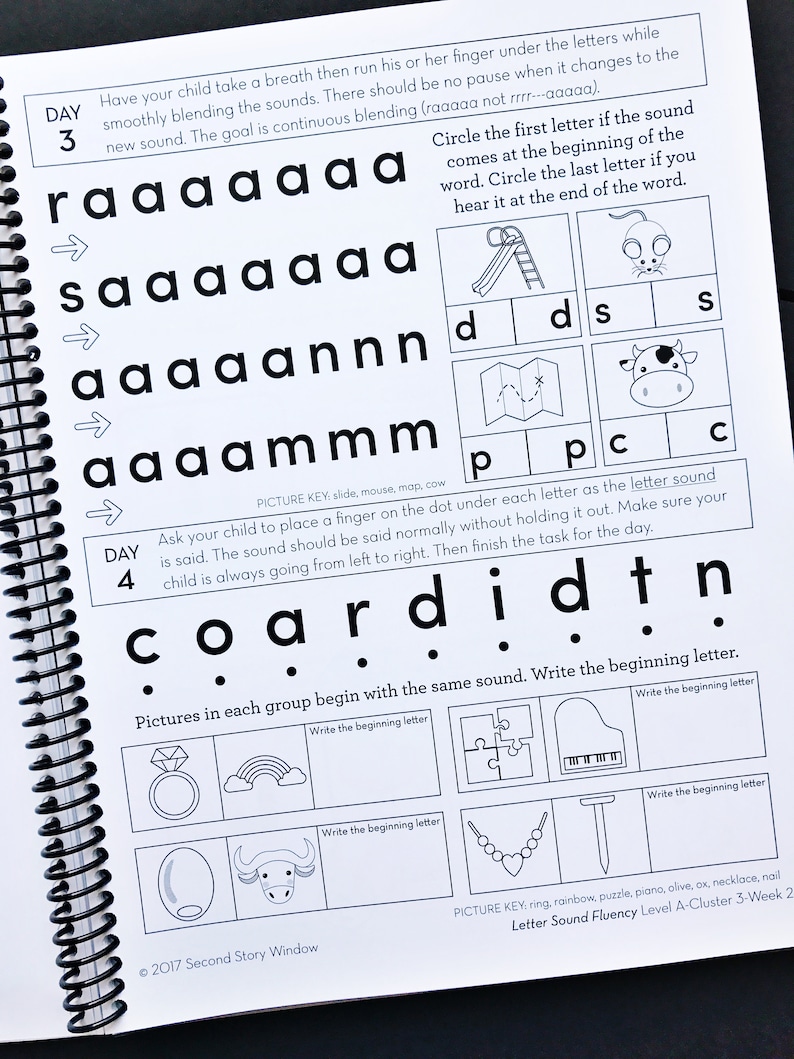 Letter Sounds, ABC Alphabet Fluency Practice for Homework or Homeschool ...