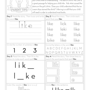 1st Grade Printable Fluency and Reading Comprehension Passages for ...