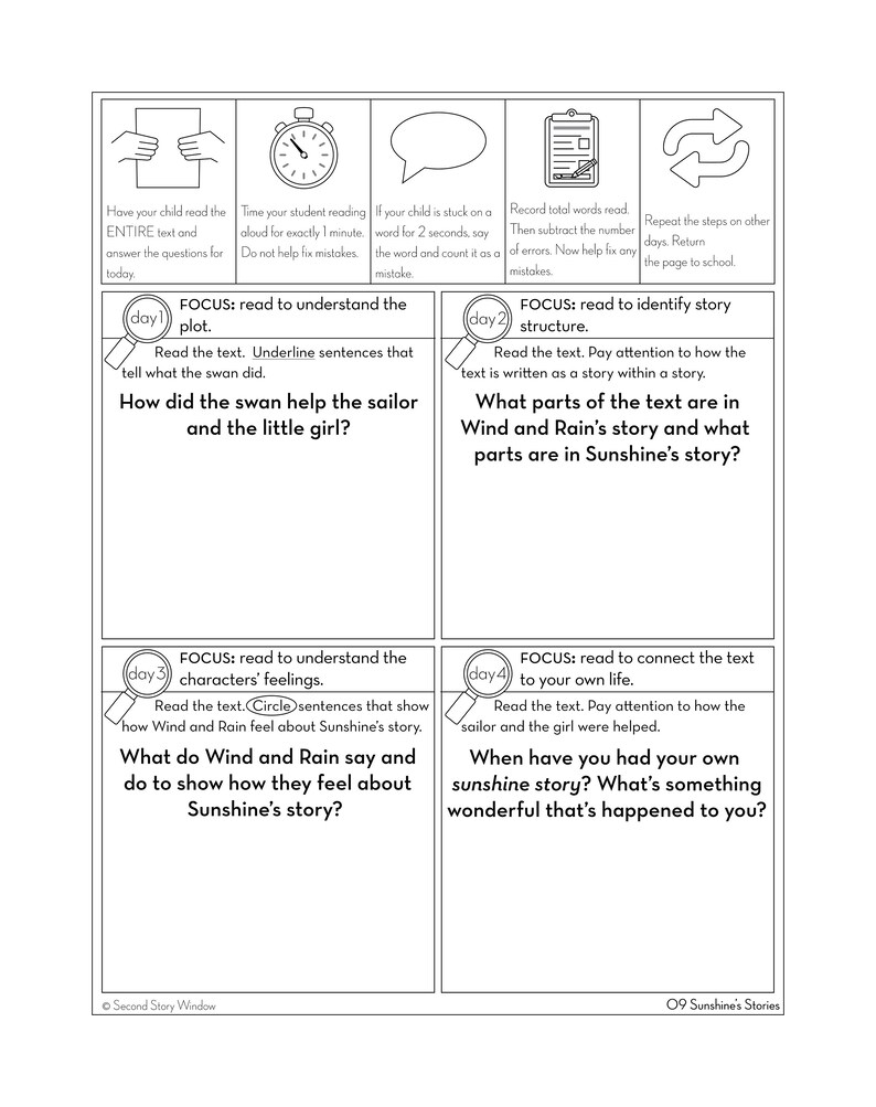 4th Grade Printable Fluency And Reading Comprehension Passages Etsy