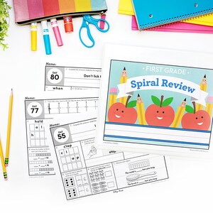 1st Grade Daily Spiral Review Worksheets, Educational Activity, Home ...