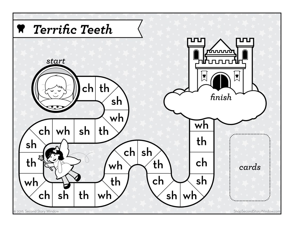 Terrific Teeth Game Phonics Digraph Letter Sound Printable - Etsy