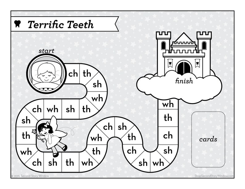 Terrific Teeth Game Phonics Digraph Letter Sound Printable - Etsy