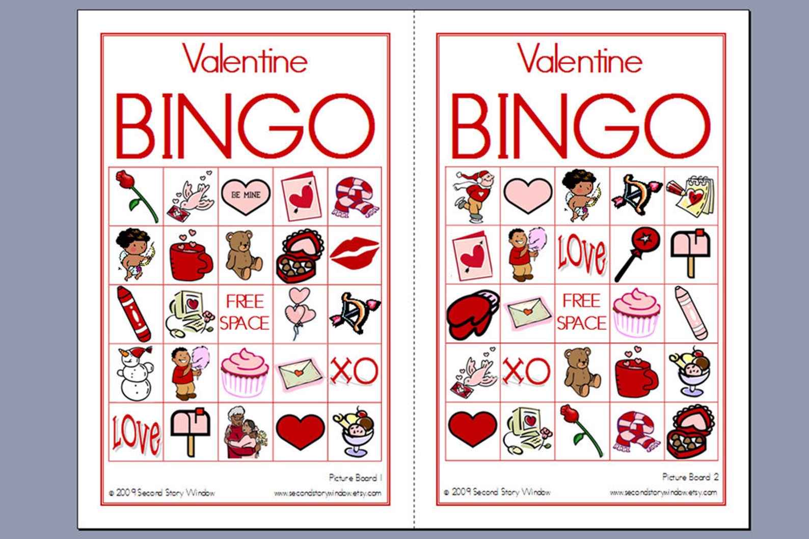 Valentine Printable Bingo Game - Etsy
