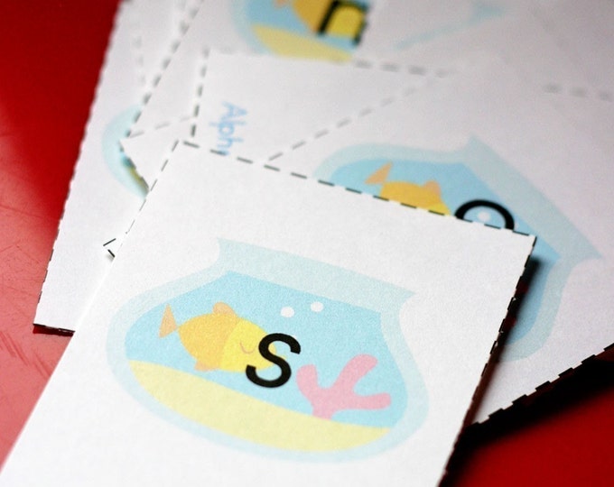 Alphabet Fish Printable Game, Alphabet Chart, and Skill Sheet - Etsy