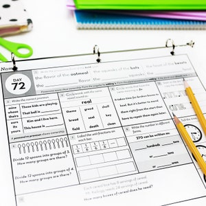 3rd Grade Daily Spiral Review Worksheets, Educational Activity, Home ...