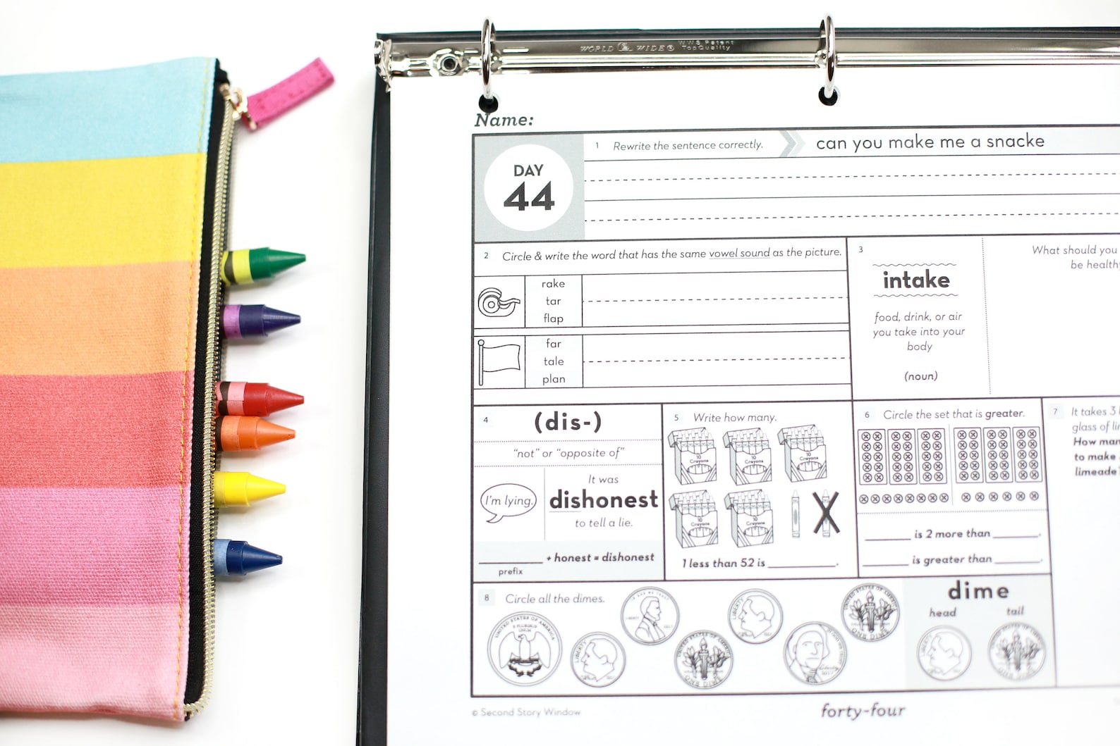 2nd Grade Daily Spiral Review Worksheets, Educational Activity, Home ...