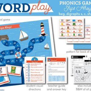 Ships Ahoy Game - Phonics Digraph Letter Sound Printable Game ...