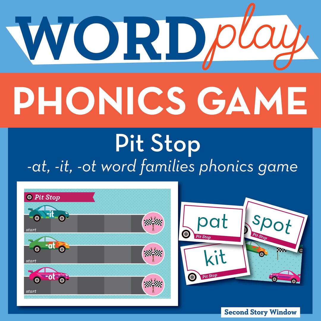 Pit Stop Game - Short Vowel Phonics Letter Sound Printable Game ...