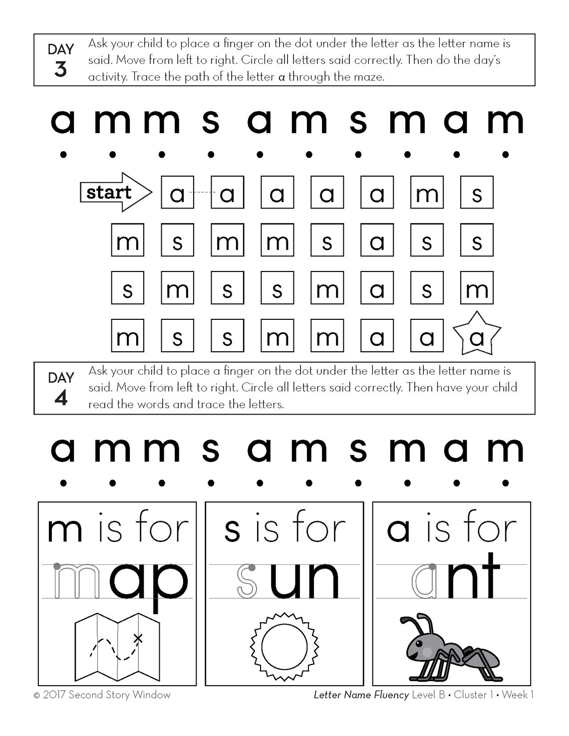 Letter Names, ABC, Alphabet Fluency Practice for Homework or Homeschool ...