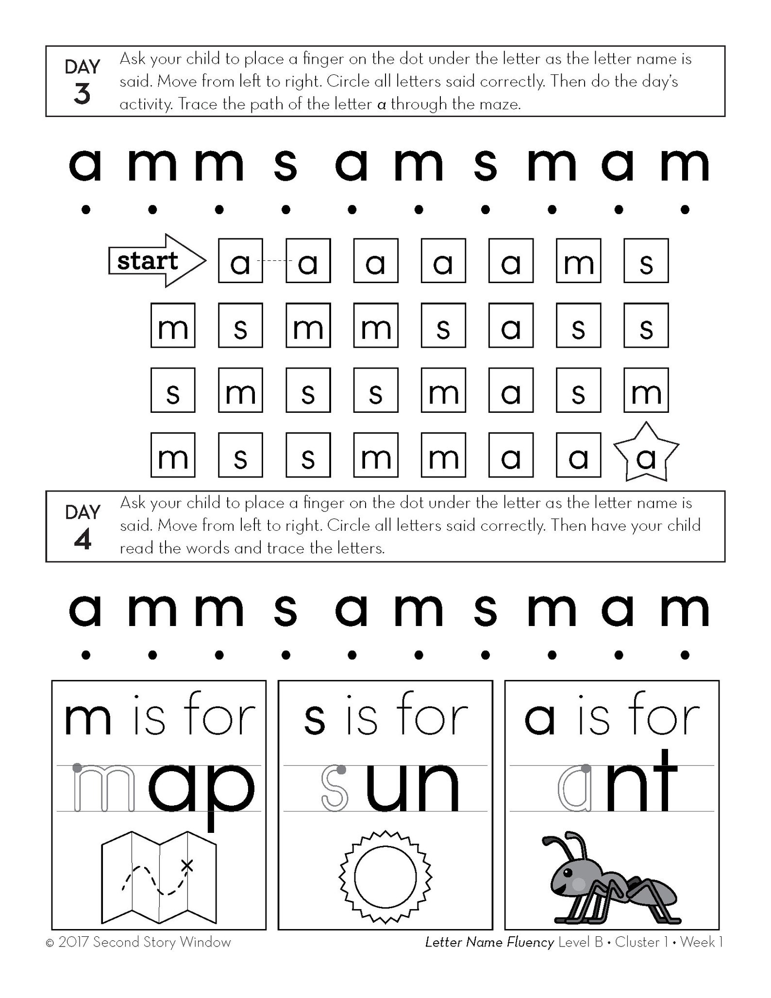 Letter Names, ABC, Alphabet Fluency Practice for Homework or Homeschool ...