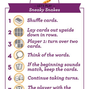 Sneaky Snakes Game - Phonics Blends Letter Sound Printable Game ...