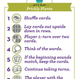 Prickly Plants Game - Phonics Blends Letter Sound Printable Game ...