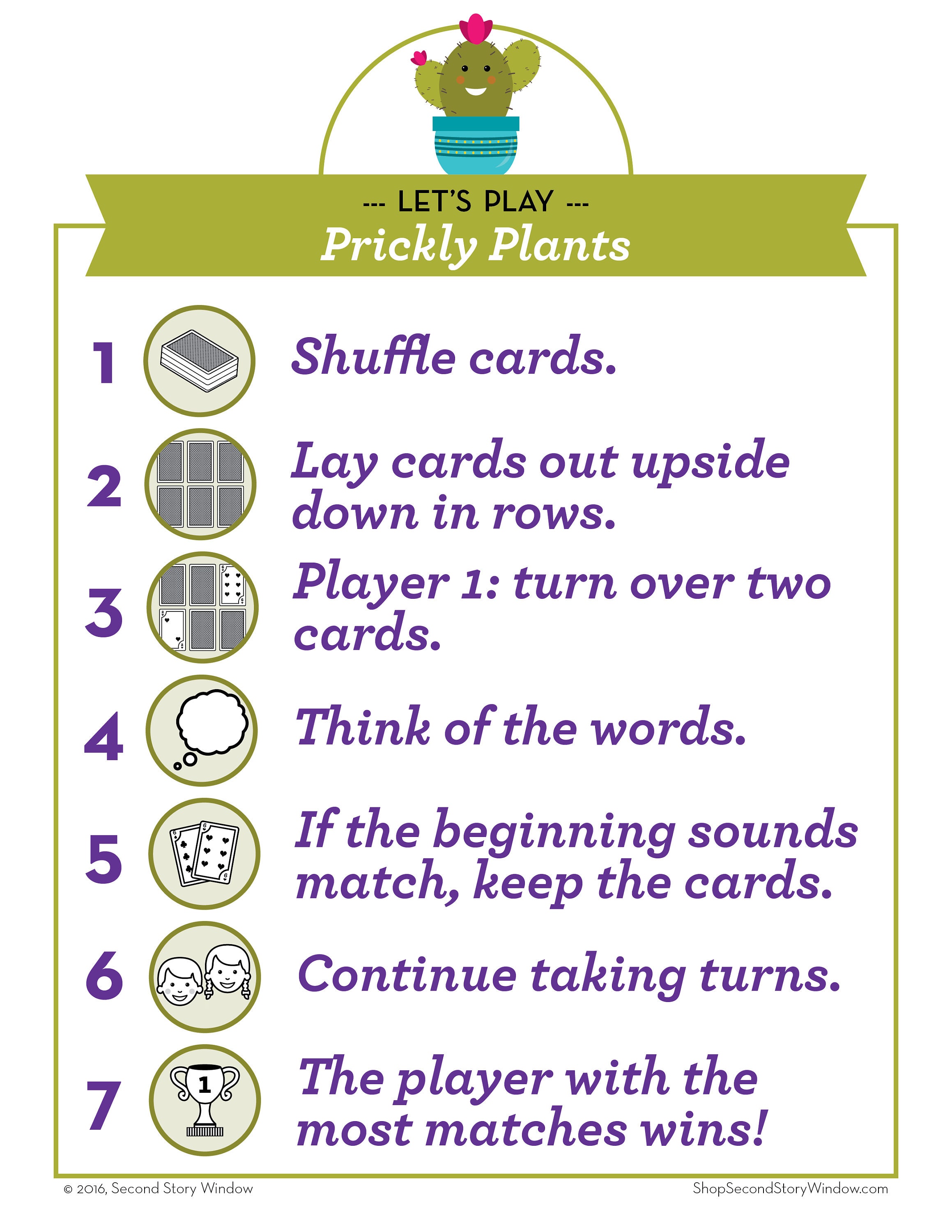 Prickly Plants Game Phonics Blends Letter Sound Printable Game ...